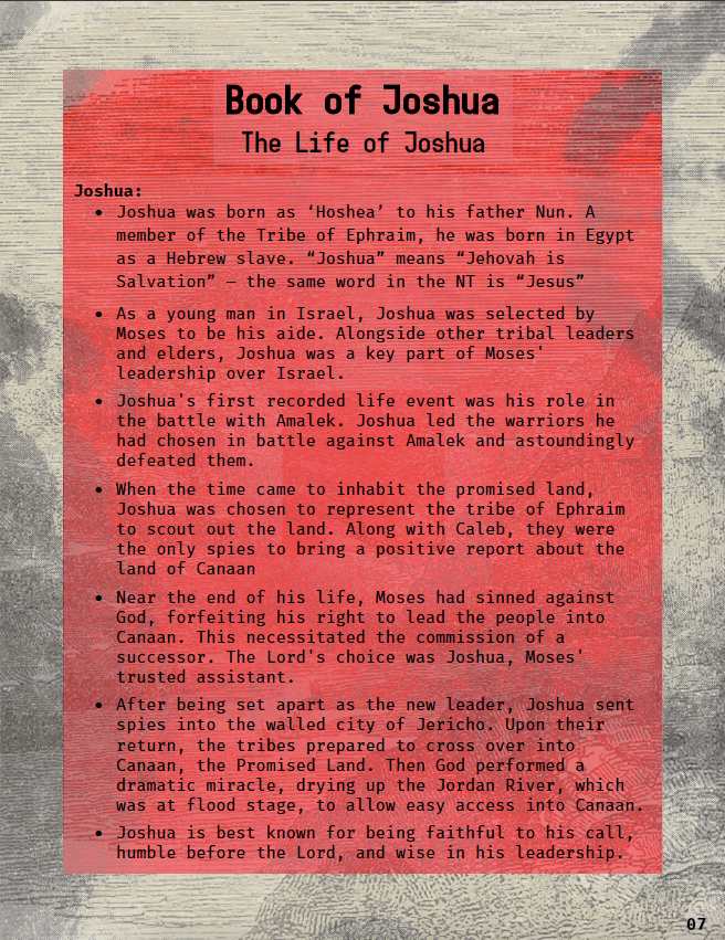 Book of Joshua: Study Guide (Digital Download) – CalvaryChurch
